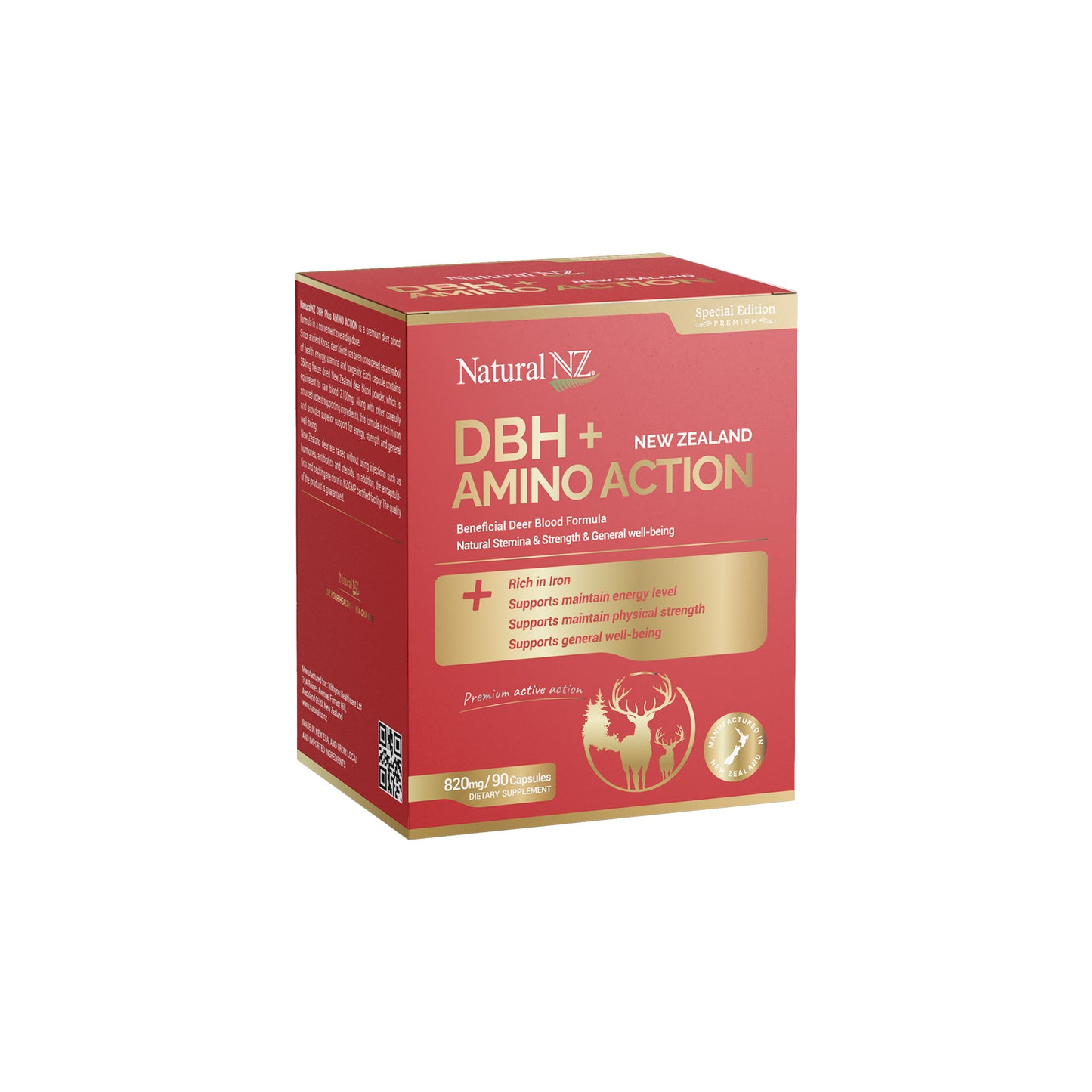 Natural NZ DBH Plus AMINO ACTION (Deer Blood) 90caps
